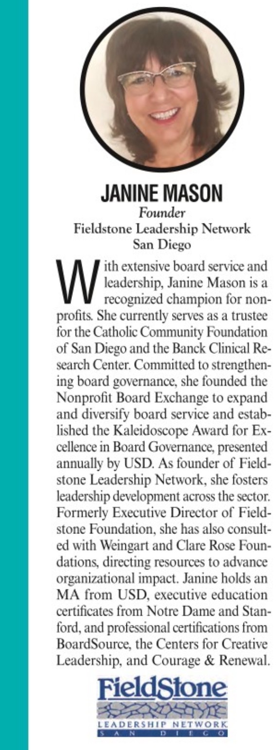 board leaders bio - Fieldstone Leadership Network